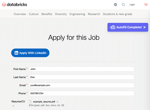 Autofill - SpeedyApply Docs